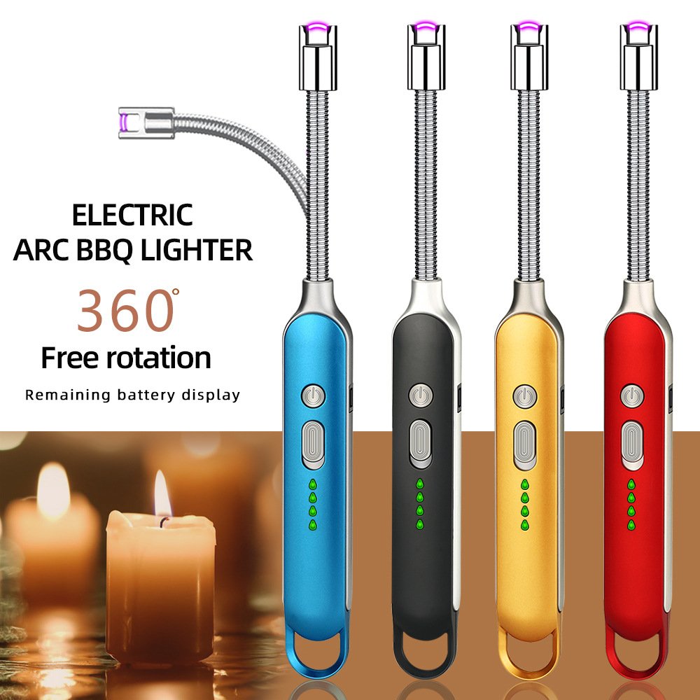 Electric Rechargeable Arc Lighter with LED Battery Display Long ...
