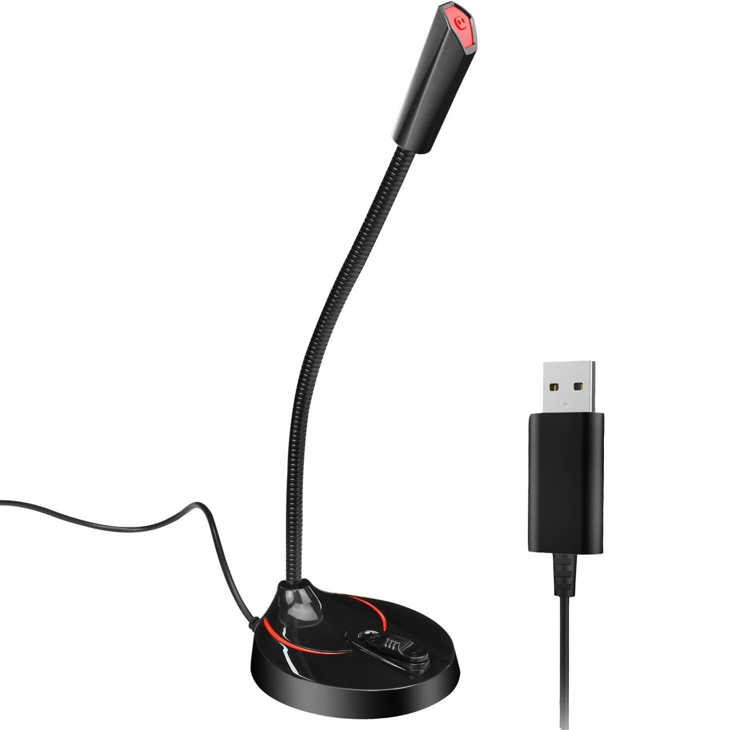 USB Computer Microphone Omnidirectional Microphone for PS4 Xbox Laptop ...